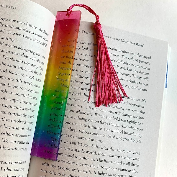 Resin Bookmarks Rainbow - Etsy