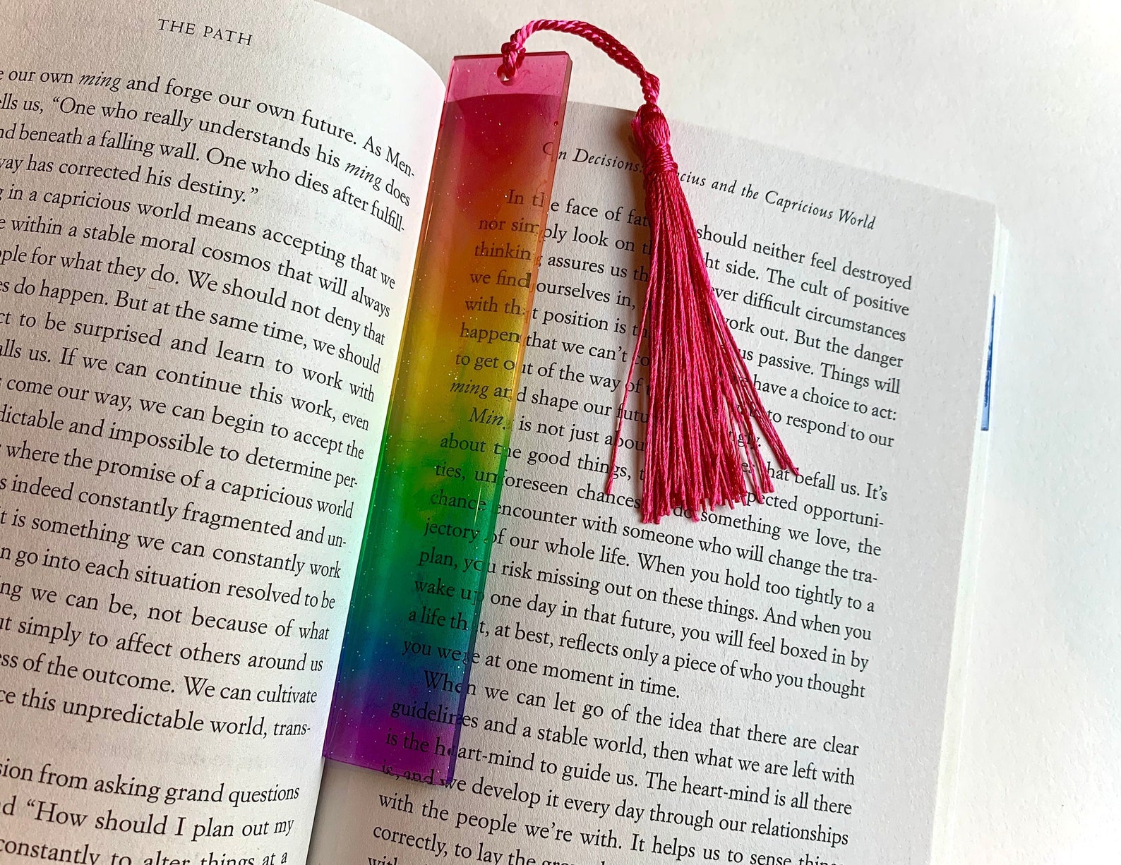 Pride Bookmarks Rainbow Bookmarks Rainbow Resin Bookmark - Etsy