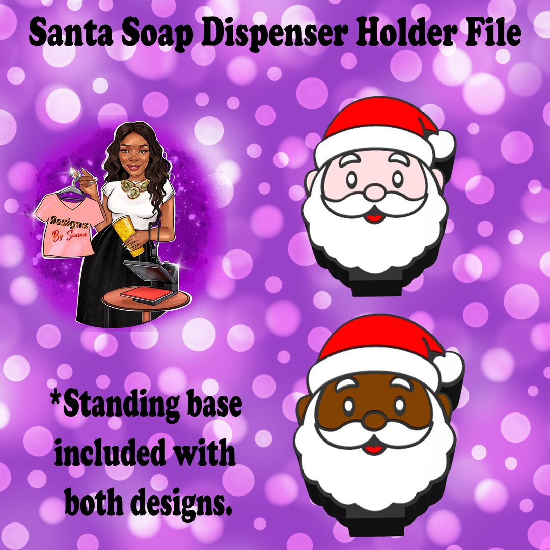 Santa Soap Dispenser Holder 3MF/STL File | 3D File Soap Dispenser ...