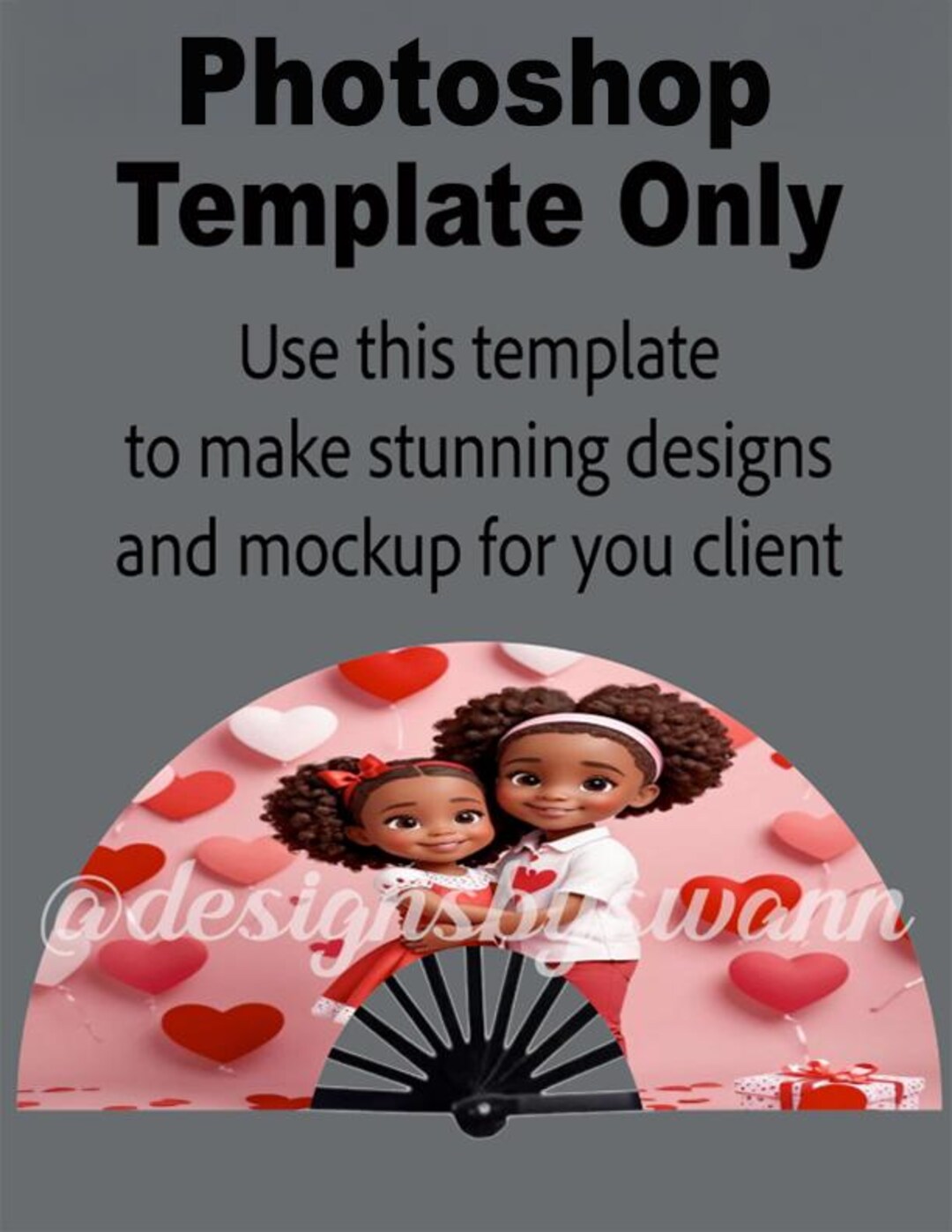 Photoshop Fan Template File | Large Hand Fan Template - Etsy