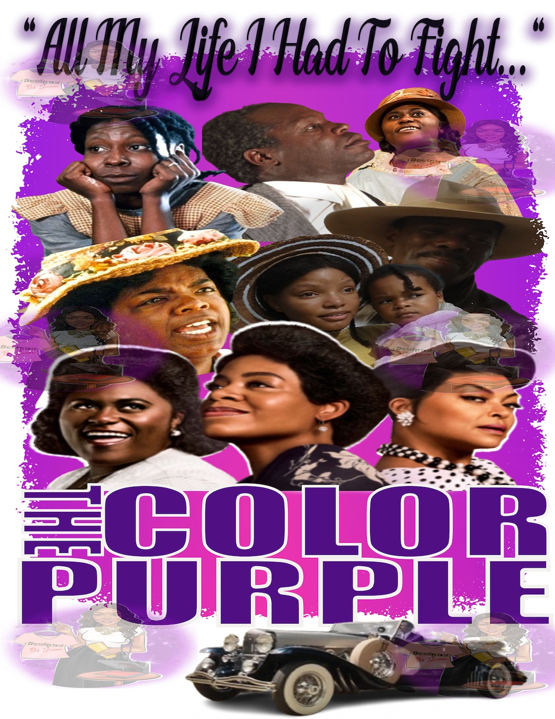The Color Purple T-shirt Design, Sublimation Design, DTF Design PNG ...