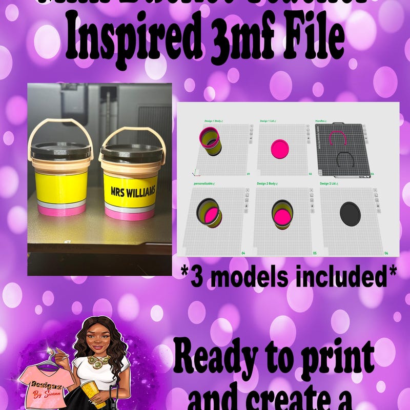 3d Printed Mini Buckets - Etsy