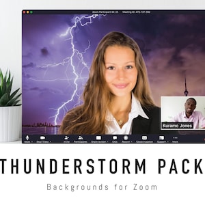 Thunderstorm Zoom Background Pack - 5 Virtual Background Images for ...
