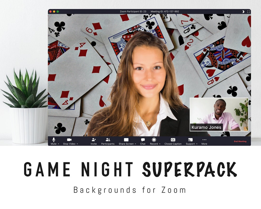 Game Night Zoom Background SUPERPACK - 12 Virtual Backdrop Images for ...