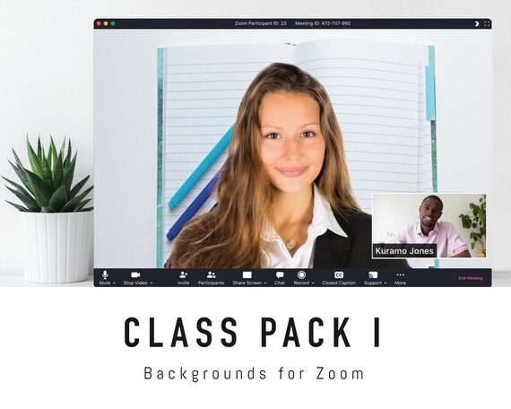Class Zoom Background Pack I 5 Classroom Virtual Background | Etsy