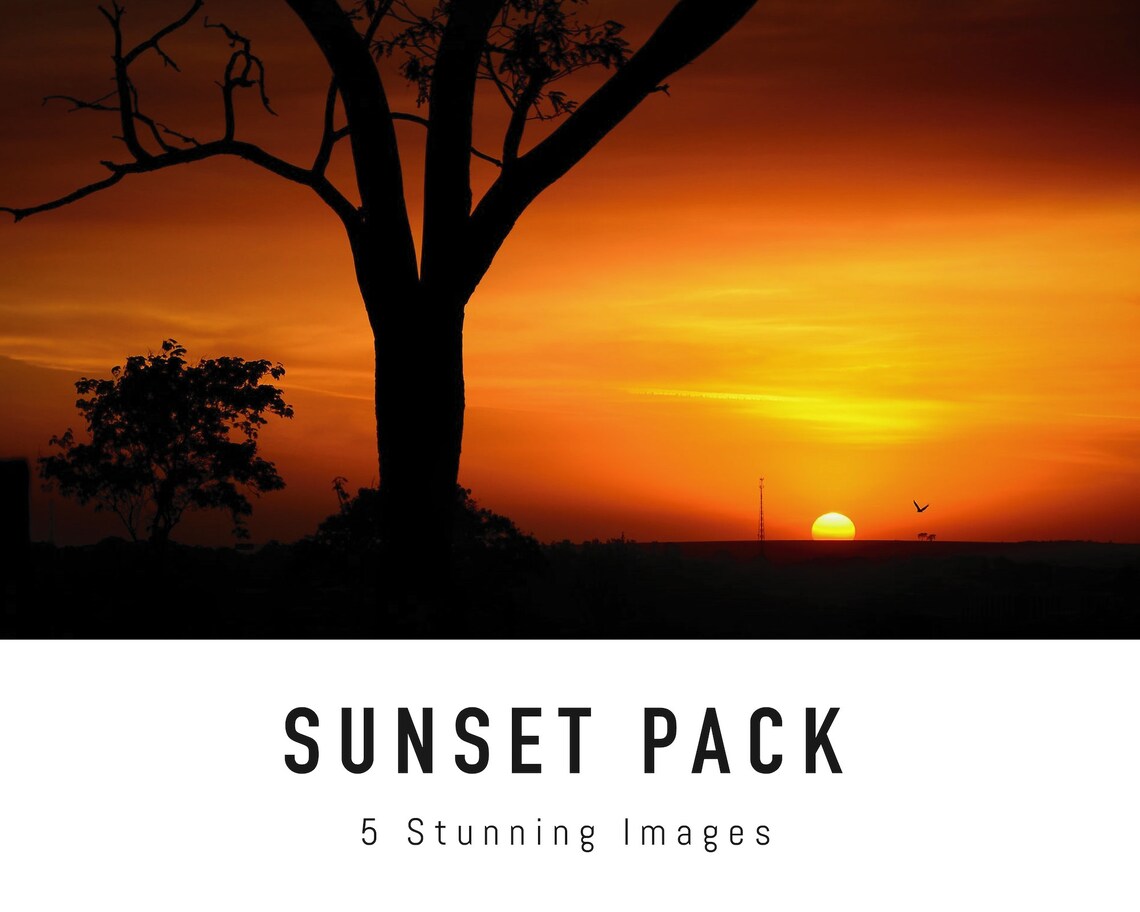 Sunset Zoom Background Pack - 5 Virtual Background Images for Zoom ...