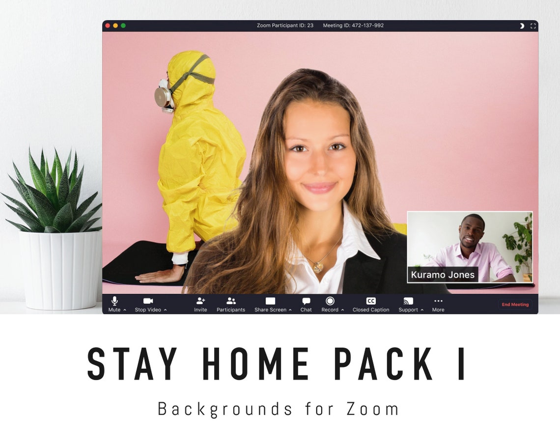 Stay Home Zoom Background Pack I - 5 Virtual Background Images for Zoom ...