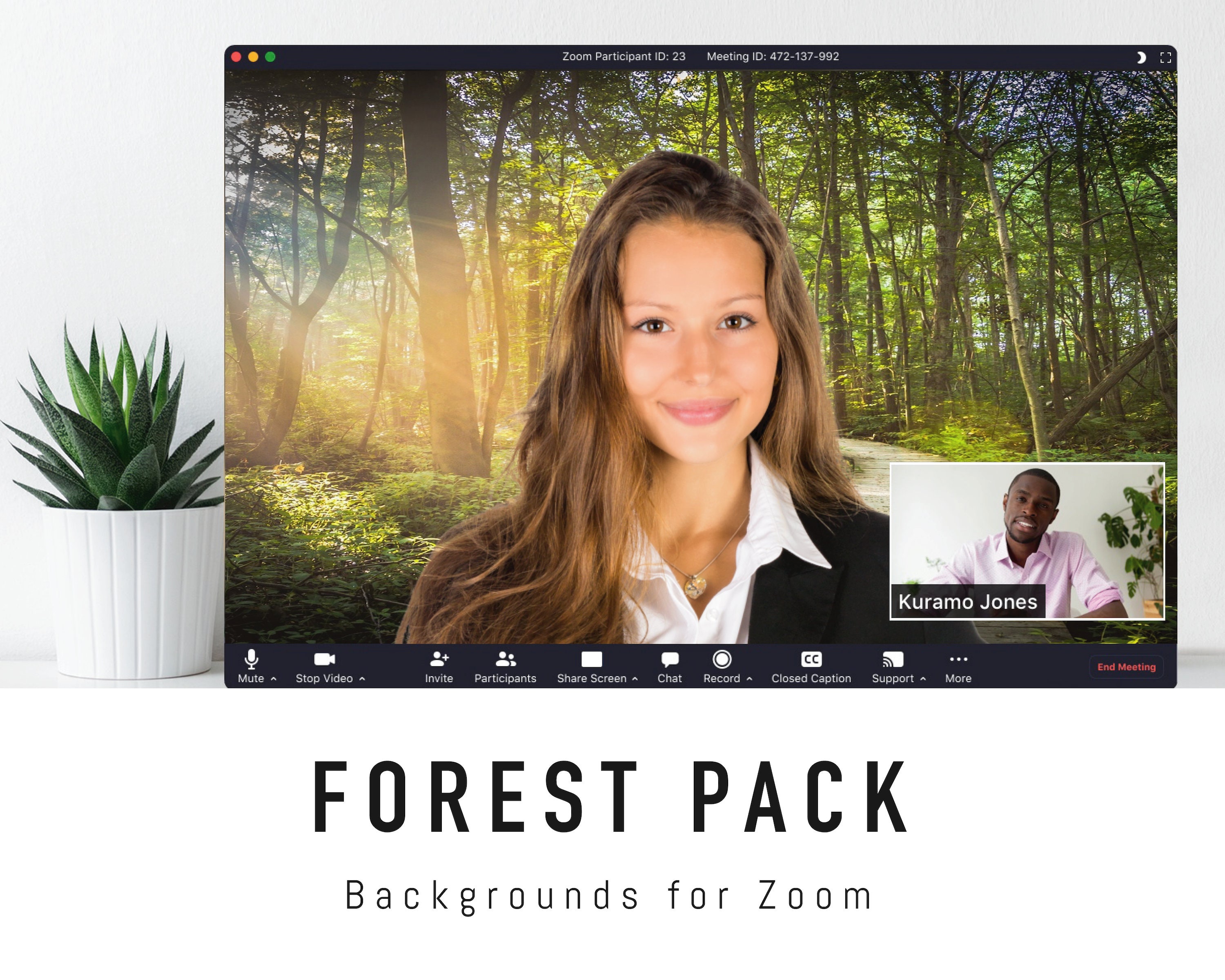 Forest Zoom Background Pack - 5 Nature Virtual Background Images for ...