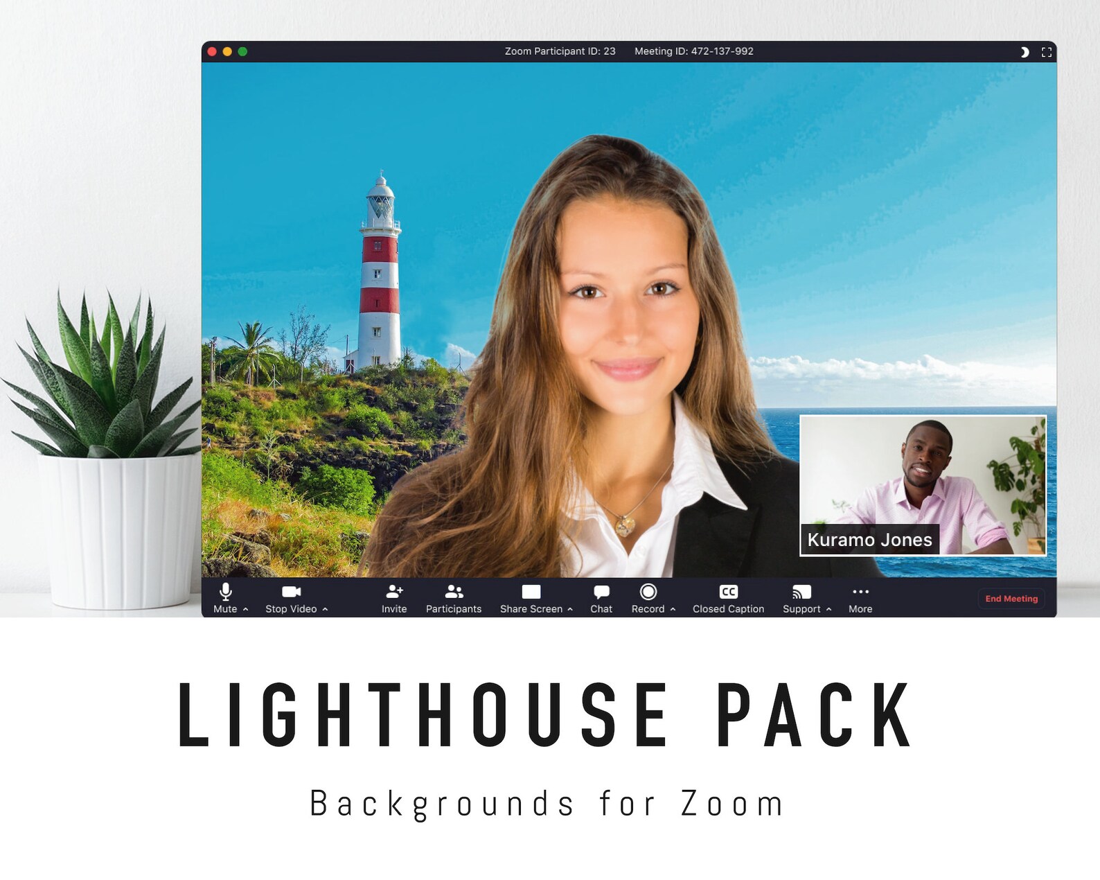 Lighthouse Zoom Background Pack - 5 Virtual Background Images for Zoom ...