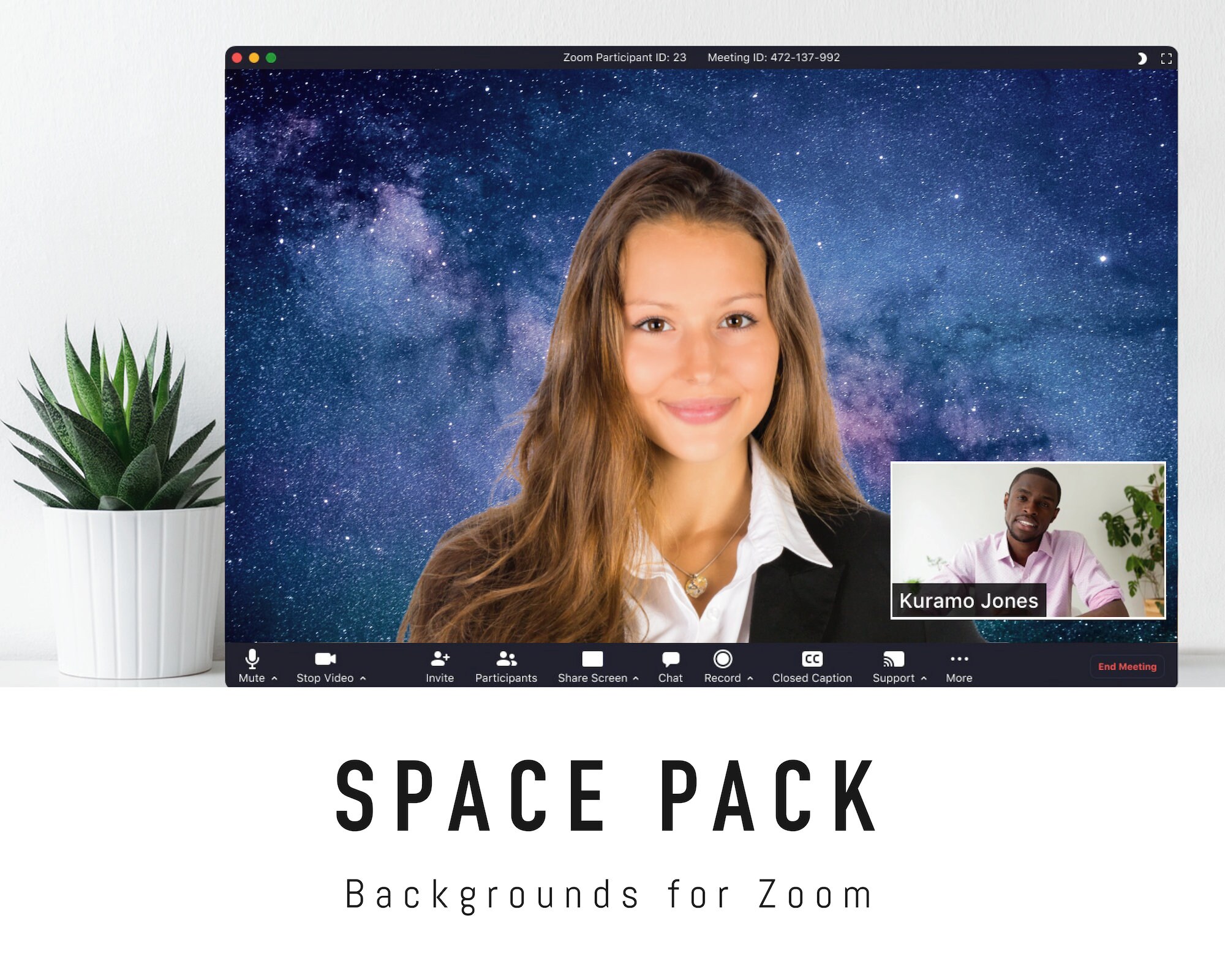 Space Zoom Background Pack - 5 Virtual Background Images for Zoom ...