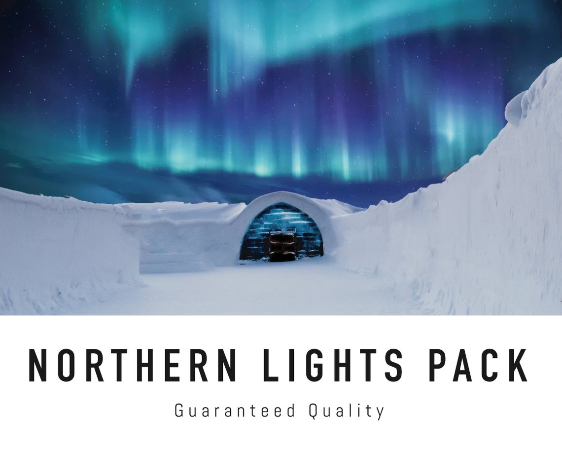 Northern Lights Zoom Background Pack - 5 Night Sky Virtual Background ...