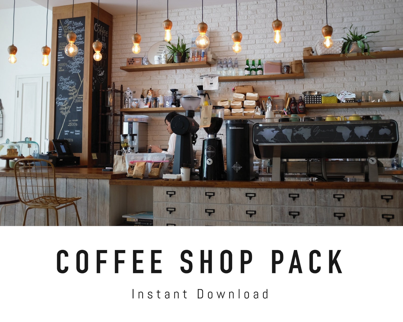 Coffee Shop Zoom Background Pack - 5 Cafe Virtual Background Images for ...