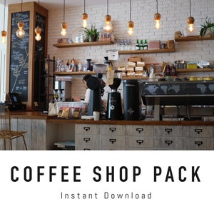 Coffee Shop Zoom Background Pack - 5 Cafe Virtual Background Images for ...