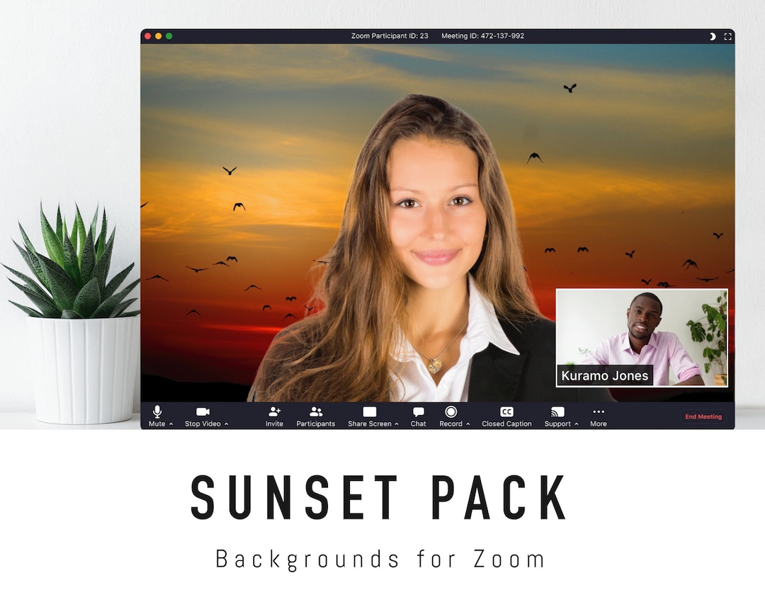 Sunset Zoom Background Pack - 5 Virtual Background Images for Zoom ...