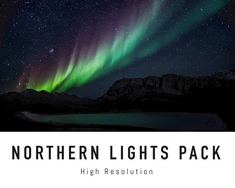 Northern Lights Zoom Background Pack - 5 Night Sky Virtual Background ...