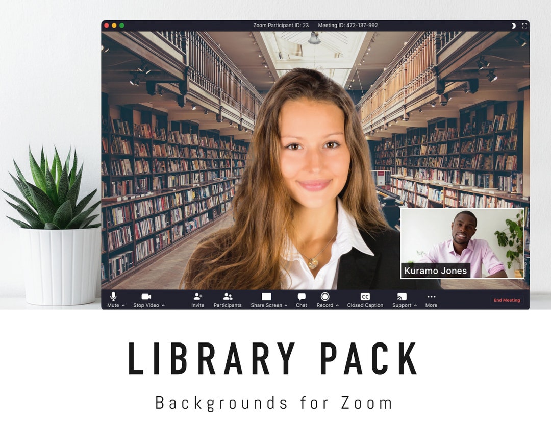 Library Zoom Background Pack - 5 Library Virtual Background Images for ...