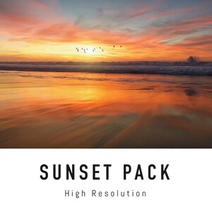 Sunset Zoom Background Pack - 5 Virtual Background Images for Zoom ...