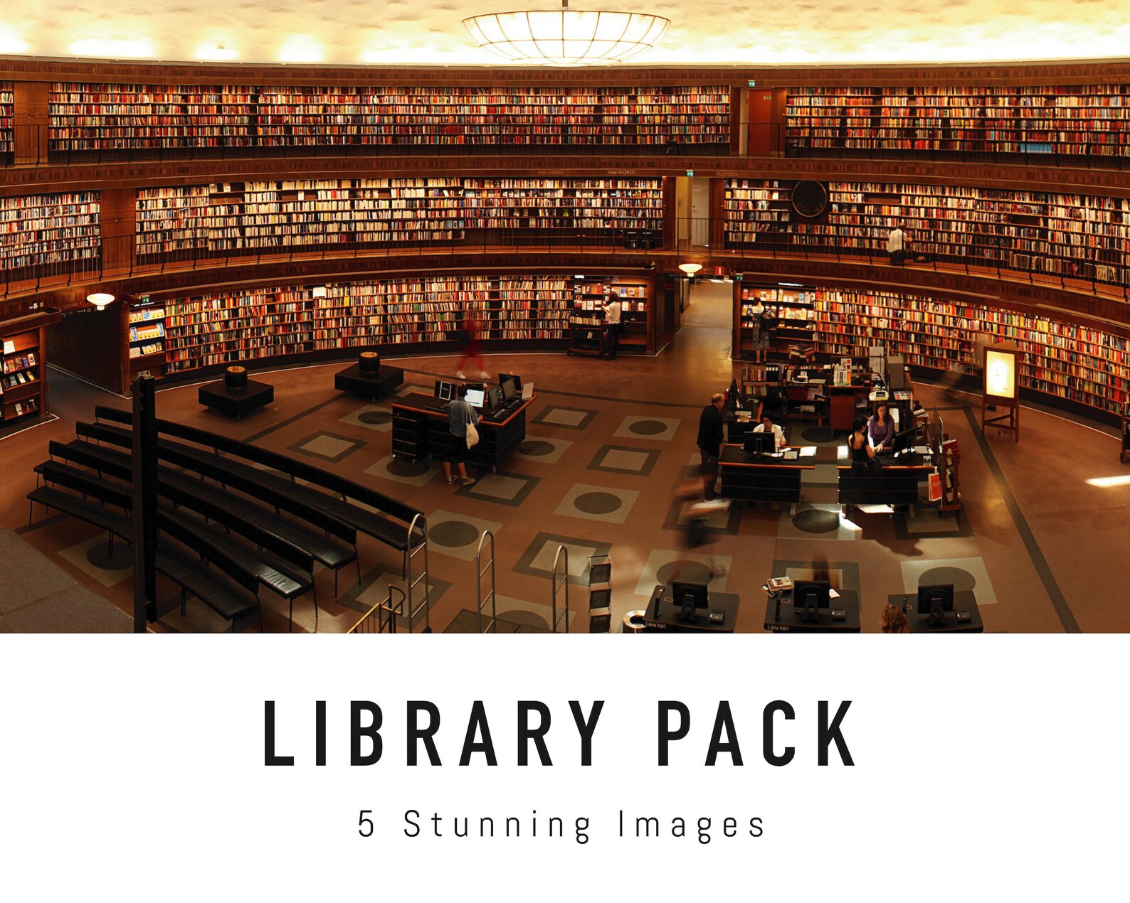 Library Zoom Background Pack - 5 Library Virtual Background Images for ...