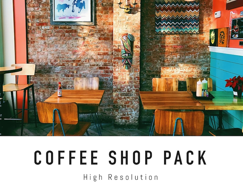 Coffee Shop Zoom Background Pack - 5 Cafe Virtual Background Images for ...