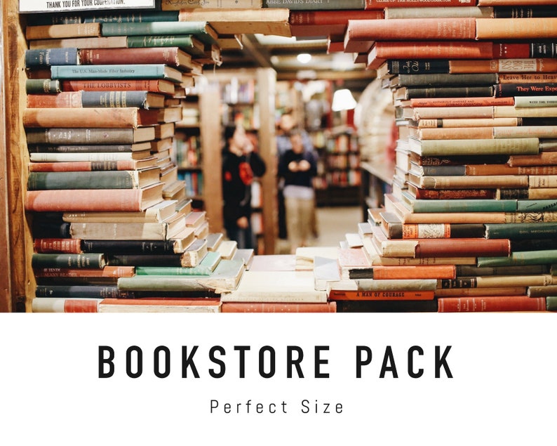Bookstore Zoom Background Pack - 5 Virtual Background Images for Zoom ...