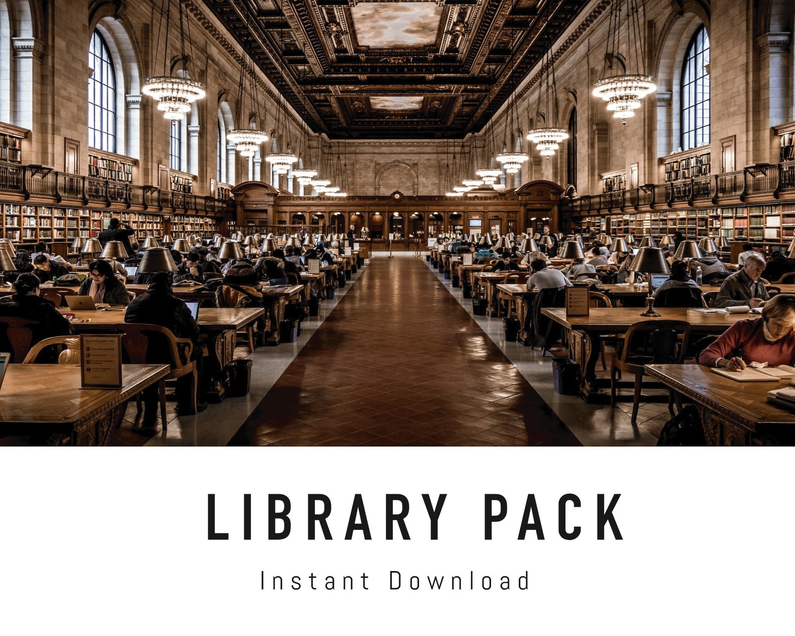 Library Zoom Background Pack - 5 Library Virtual Background Images for ...