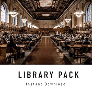 Library Zoom Background Pack - 5 Library Virtual Background Images for ...