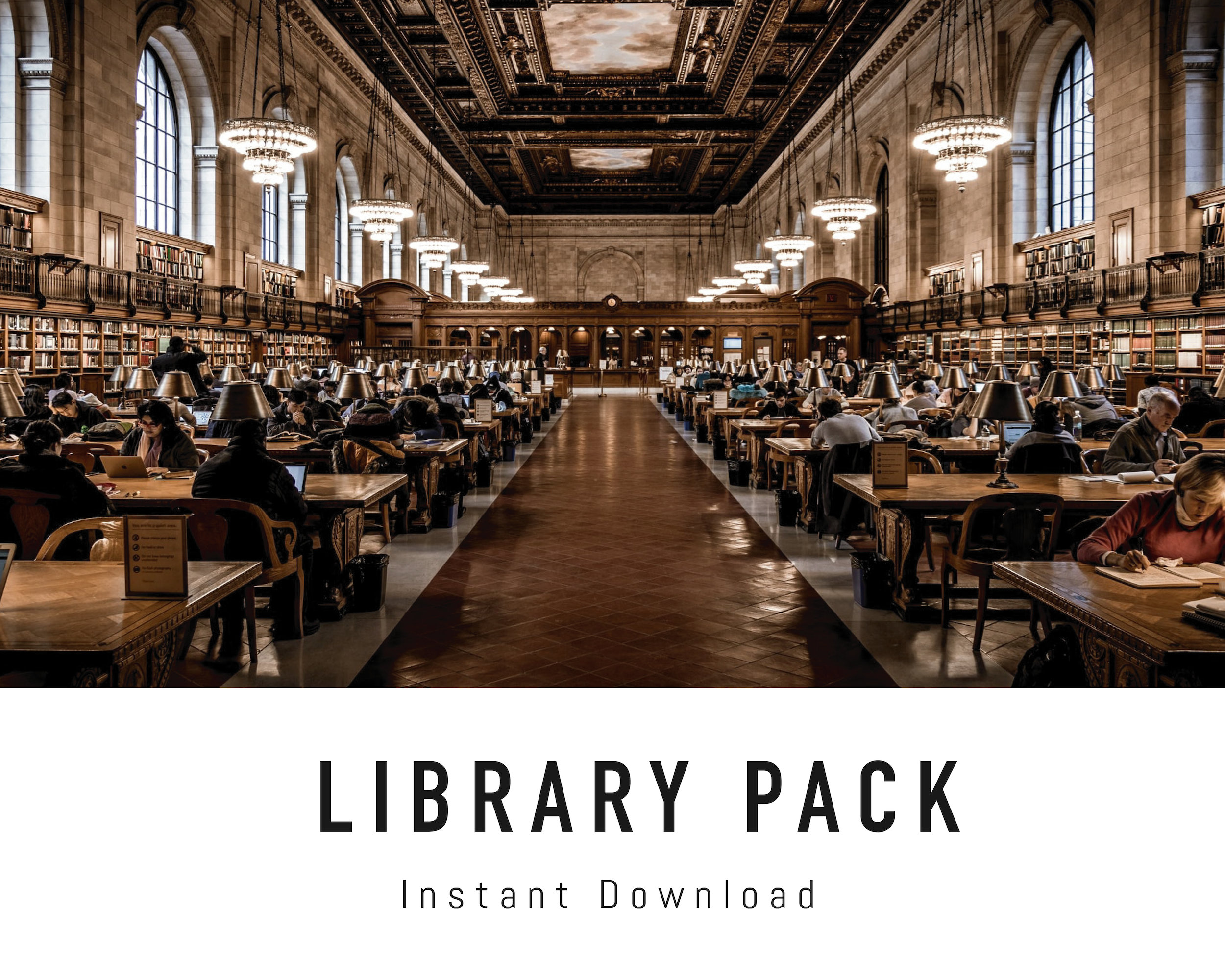 Library Zoom Background Pack - 5 Library Virtual Background Images for ...