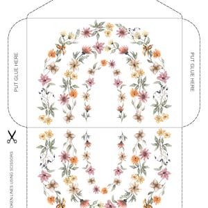 DIY Envelope Kit - Printable Template With Floral Patterns - Easy Cut ...