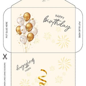 Printable Birthday Envelope Patterns Plus Greeting Paper Easy DIY Craft ...