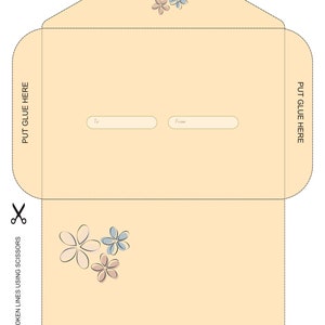 DIY Envelope Kit - Printable Template With Floral Patterns - Easy Cut ...