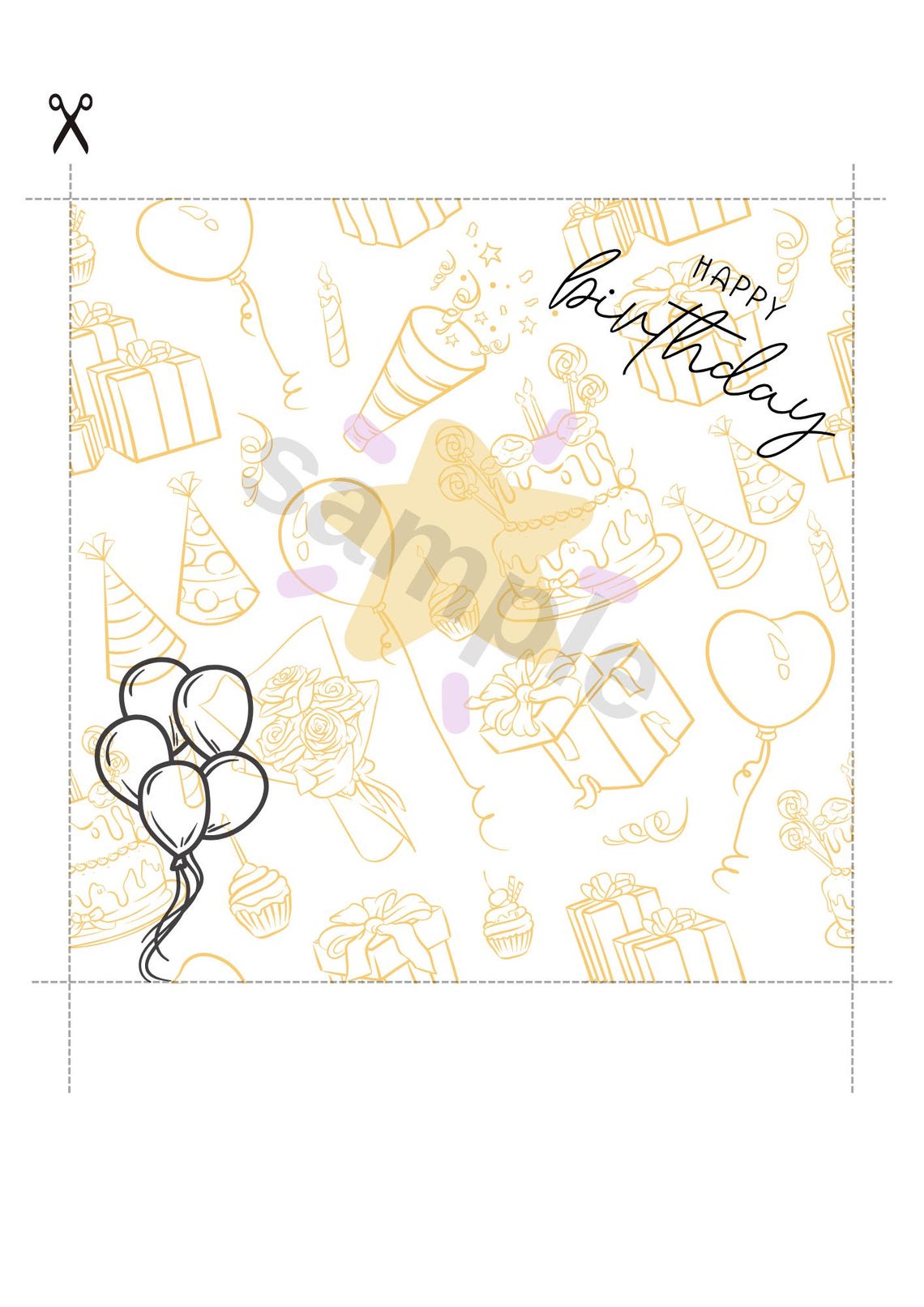 Printable Birthday Envelope Patterns Plus Greeting Paper Easy DIY Craft ...