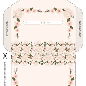 DIY Envelope Kit - Printable Template With Floral Patterns - Easy Cut ...