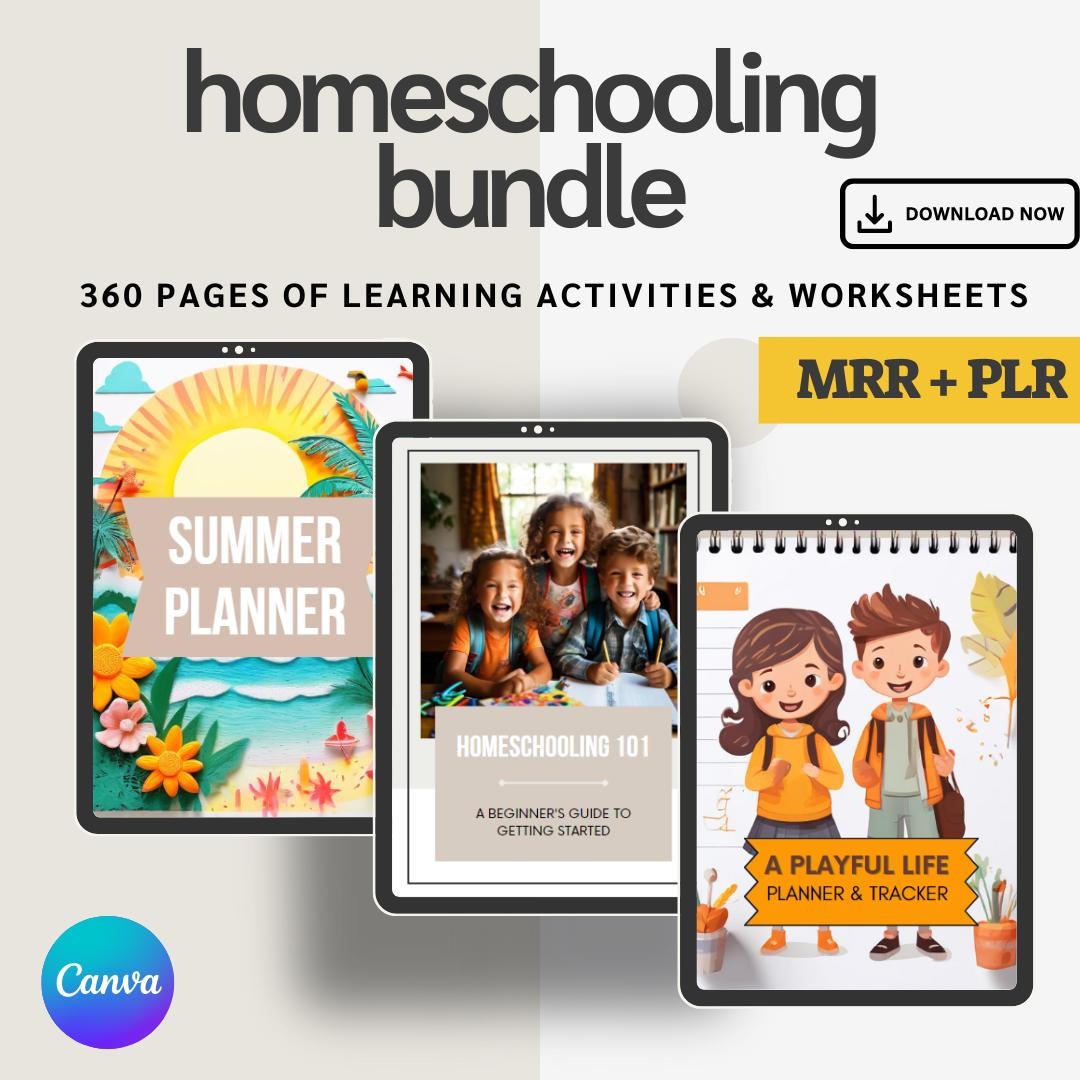Homeschooling Worksheets Bundle | 360+ Pages | Learning Activities With ...