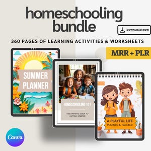 Homeschooling Worksheets Bundle | 360+ Pages | Learning Activities With ...