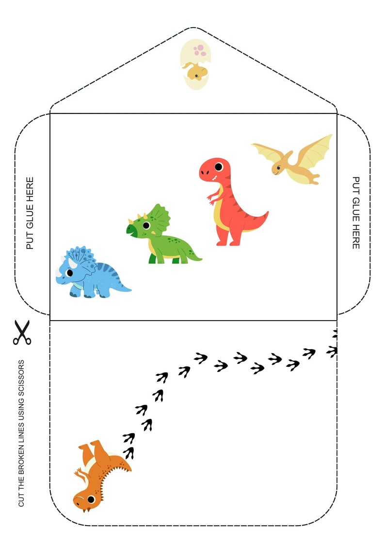 DIY Ready to Cut Ornate Envelope Templates Children Paper Craft Cute ...