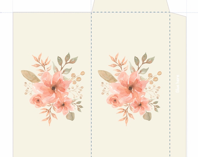 DIY Envelope Kit - Printable Template With Floral Patterns - Easy Cut ...