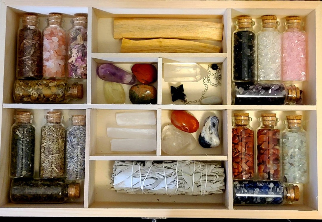 Full Ritual Spell Kit - Altar Box, Altar Decor, Witch Kit, Spell Jar ...