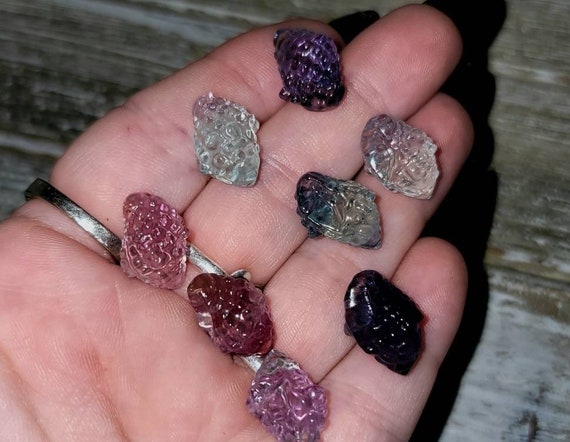 1 Rainbow Fluorite Crystal Mini Conch Shell Self Confidence - Etsy