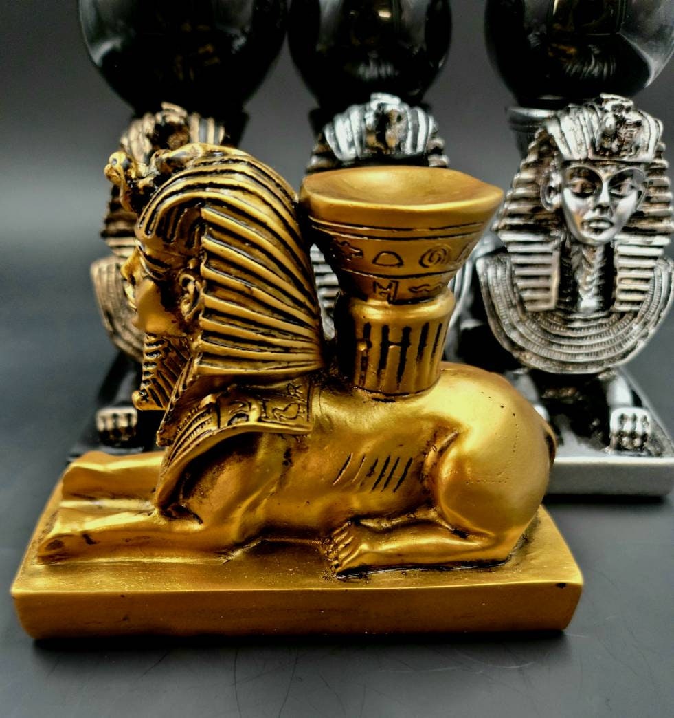 Egyptian Sphinx Sphere Stand Altar Decor Crystal Giza Ra | Etsy