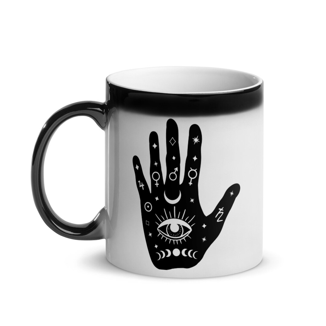 Mystic Hand Glossy Magic Coffee Mug Evil Eye, Palmistry, Witchy Gift - Etsy