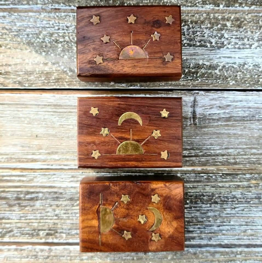 1 Sun Moon Star Box - Trinket Box, Gift Box, Celestial - Etsy