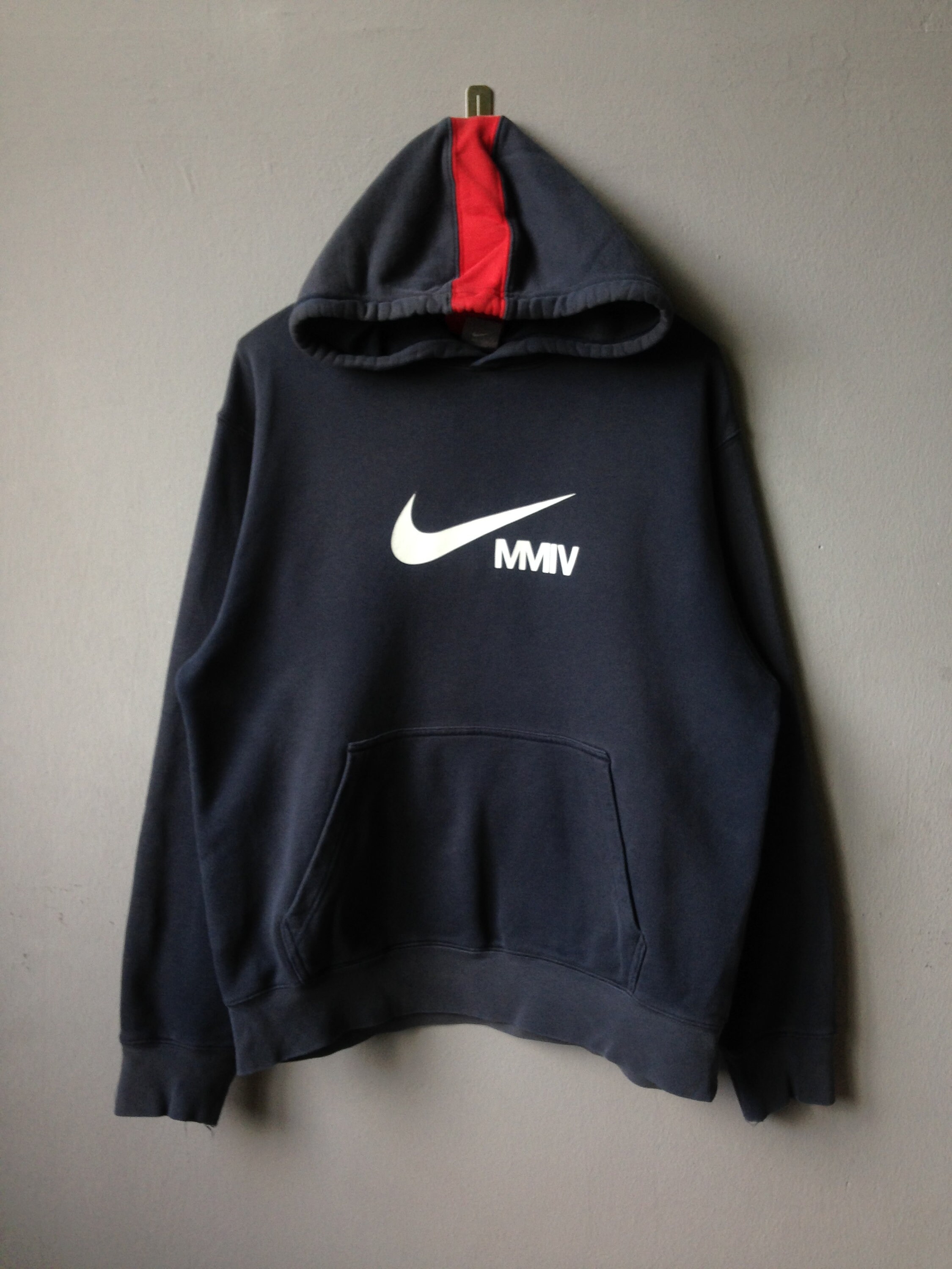 Nike MMIV Big Swoosh Logo Pullover Dark Blue Hoodie Size L - Etsy UK