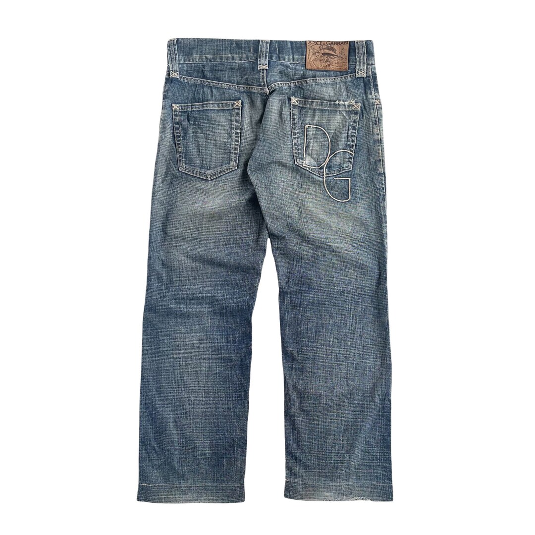 Dolce & Gabbana Authentic Denim Jeans Straight Cut Embroidered DG ...