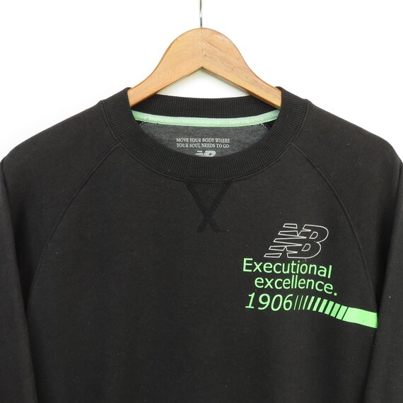 New Balance Executional Black Big Logo Sweatshirt Cre… - Gem