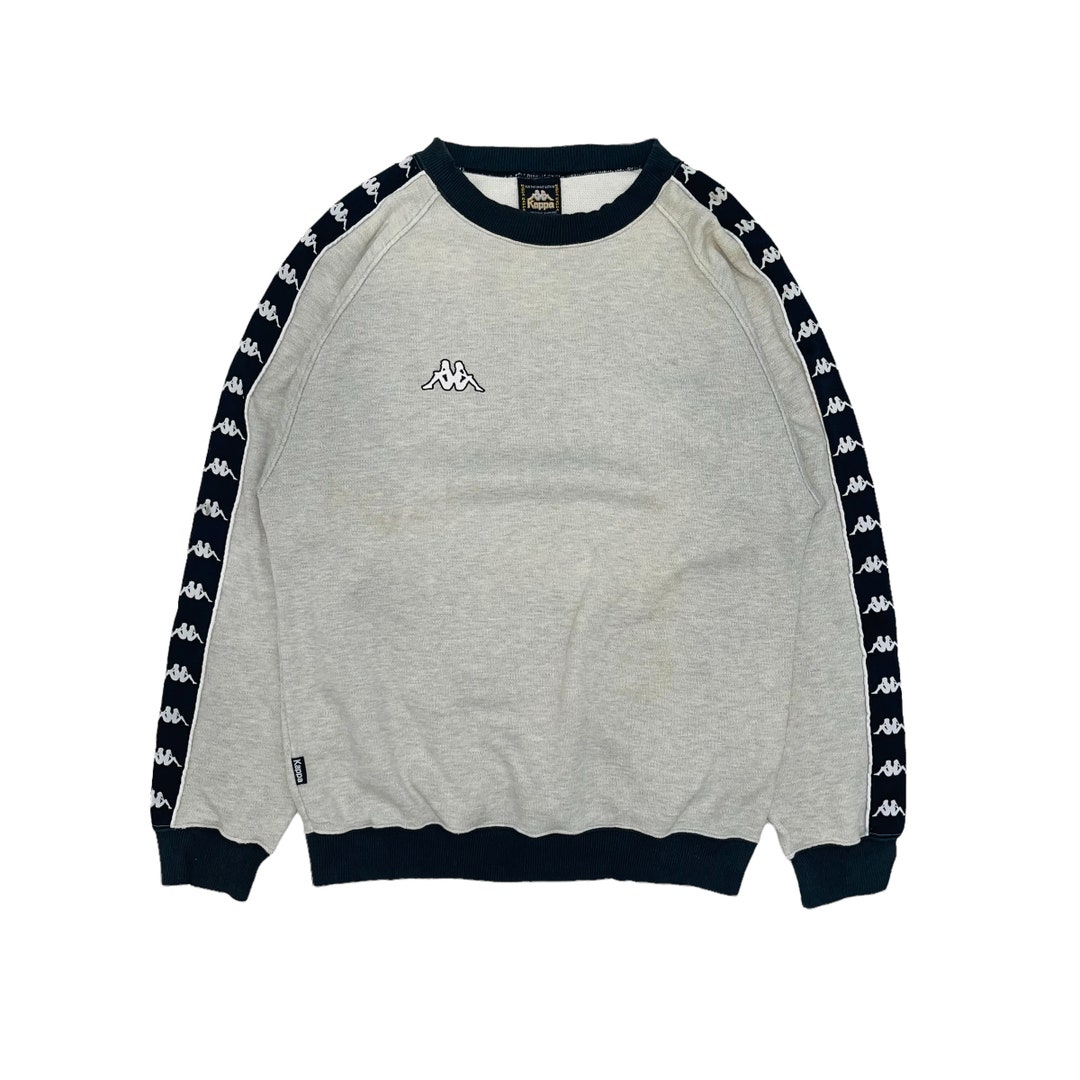 Kappa Side Taped Monogram Vintage 1990s Y2K Crewneck Jumper Sweatshirt ...
