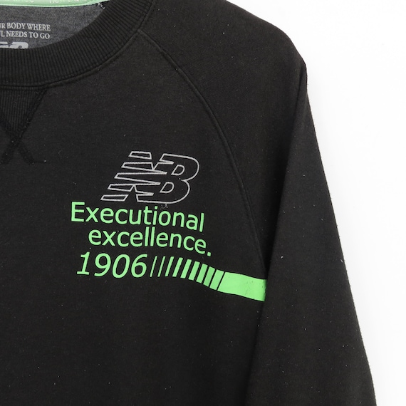New Balance Executional Black Big Logo Sweatshirt Cre… - Gem