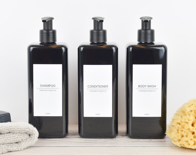 Mrs Hinch Inspired White Label Collection Reusable SQUARE Black 500ml ...