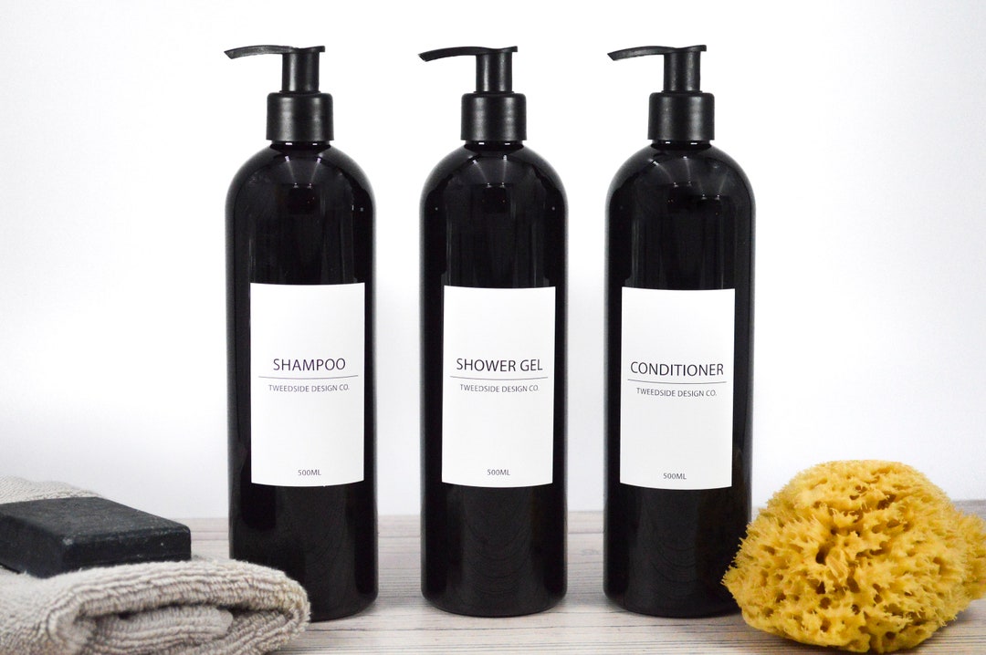 Mrs Hinch Inspired White Label Collection Reusable Black 500ml Pump ...