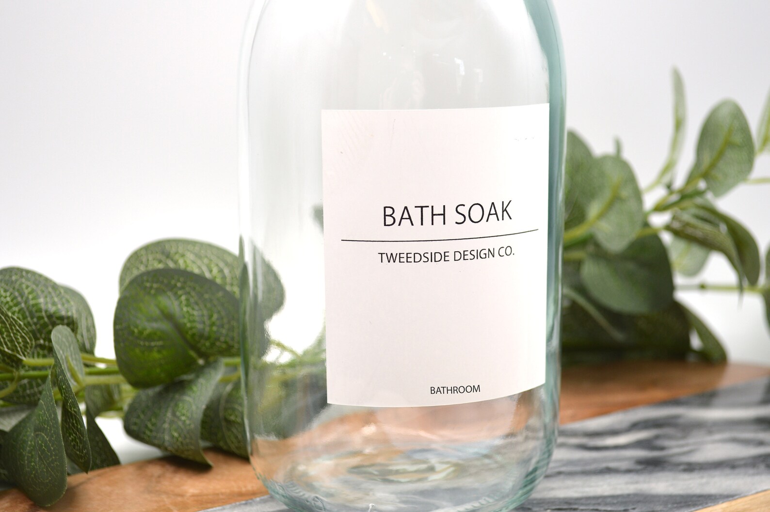 White Label Collection Personalised GLASS Reusable Clear 1ltr - Etsy UK