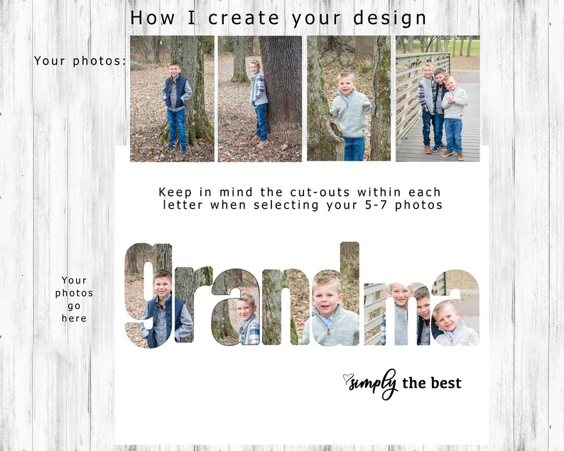GRANDMA Photo Collage, Mother's Day Gift, Unique Gift, PRINTABLE FILE ...